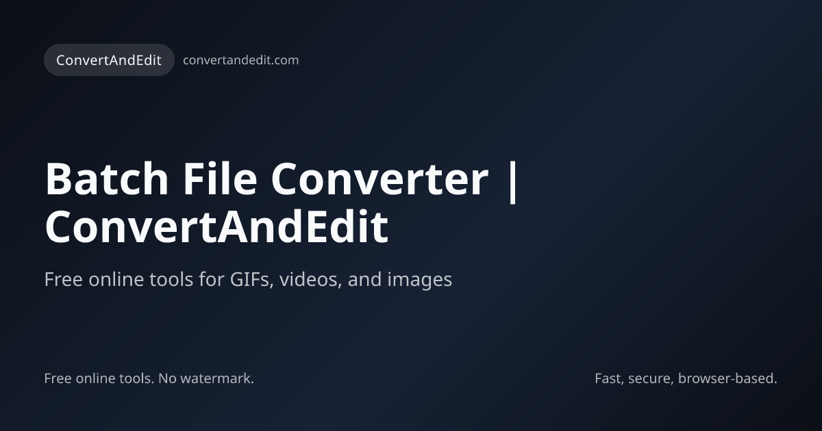 Batch File Converter Convertandedit